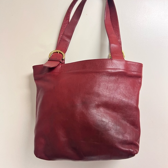 Coach | Bags | Vintage Coach Red Leather Shoulder Bag | Poshmark